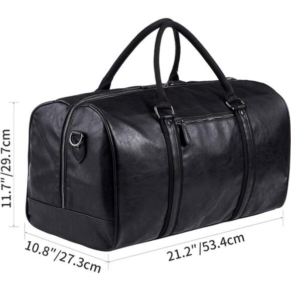 Bags | Oversized Duffle Travel Bag Waterproof Leather Weekend Bag Large ...